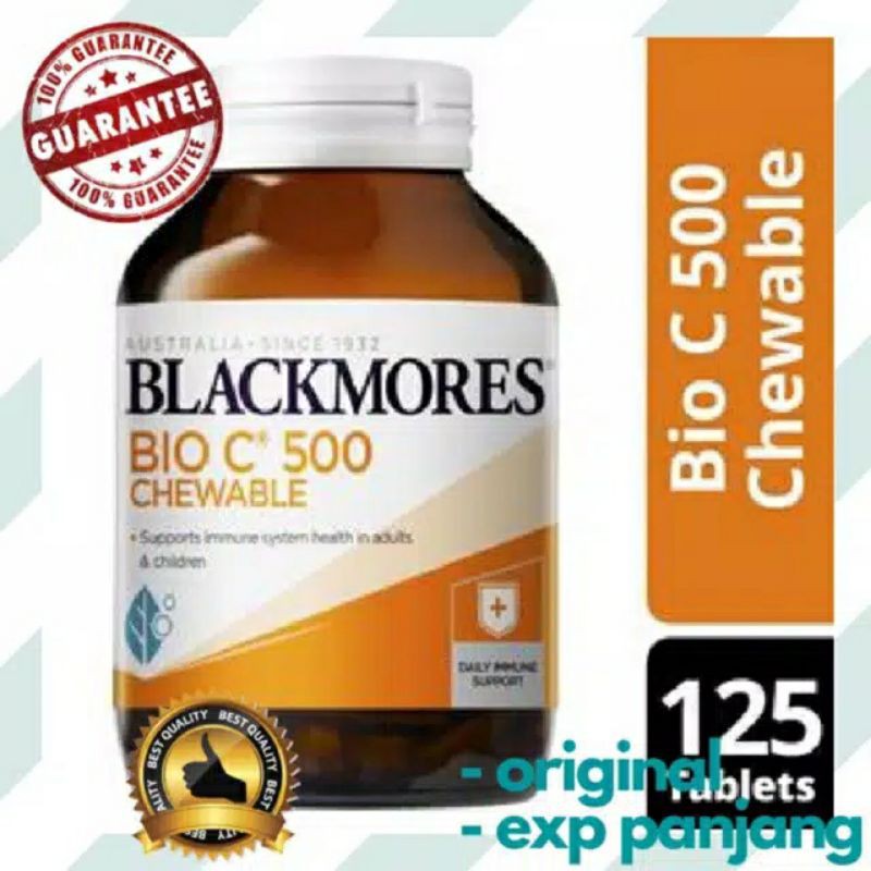 Jual BLACKMORES BIO C 500 CHEWABLE 125 TABLETS ORIGINAL AUSTRALIA BIO ...