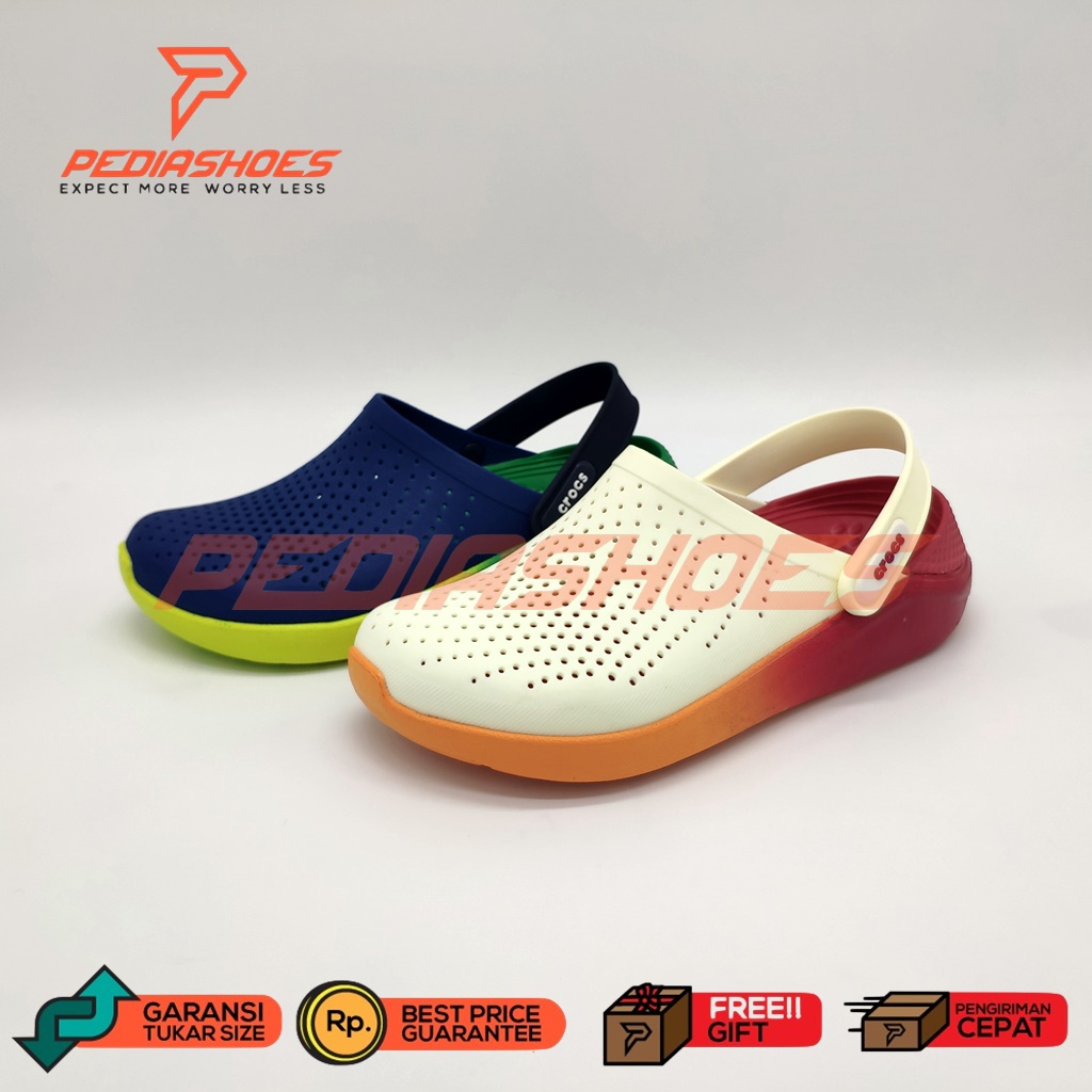 Jual Crocs Literide Clog Gradasi Two Tone Crocs Original Sandal Unisex Pria Dan Wanita Sandal ...