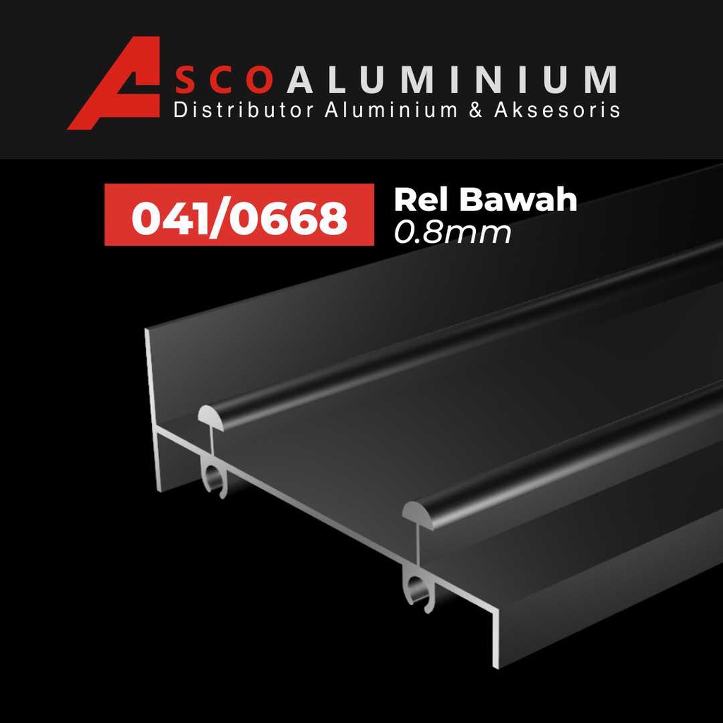 Aluminium Rel Bawah Profile 041/0668 Sliding Window | Shopee Indonesia