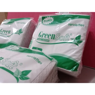 Jual Napkin Paper Tisu Green Soft Tisu Potong Kecil isi 100pcs | Shopee ...