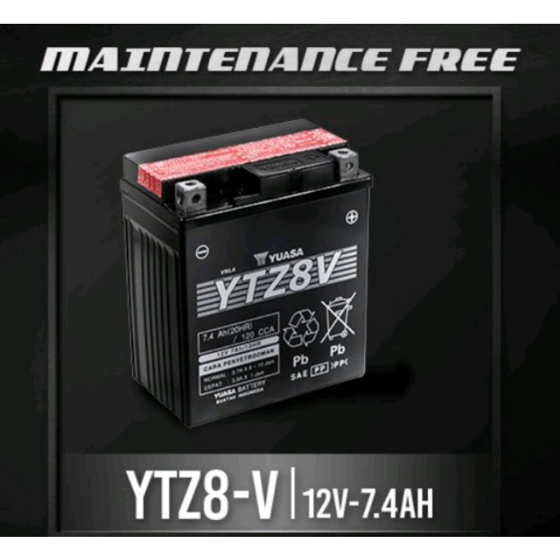 Jual Aki Yuasa YTZ8V R25 MT25 XMax 250 CBR Motor Yamaha | Shopee Indonesia