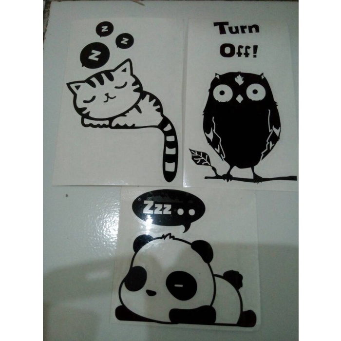 Jual STICKER-WALL- STIKER TOMBOL / SAKLAR LAMPU (MOTIF CAT) -WALL ...