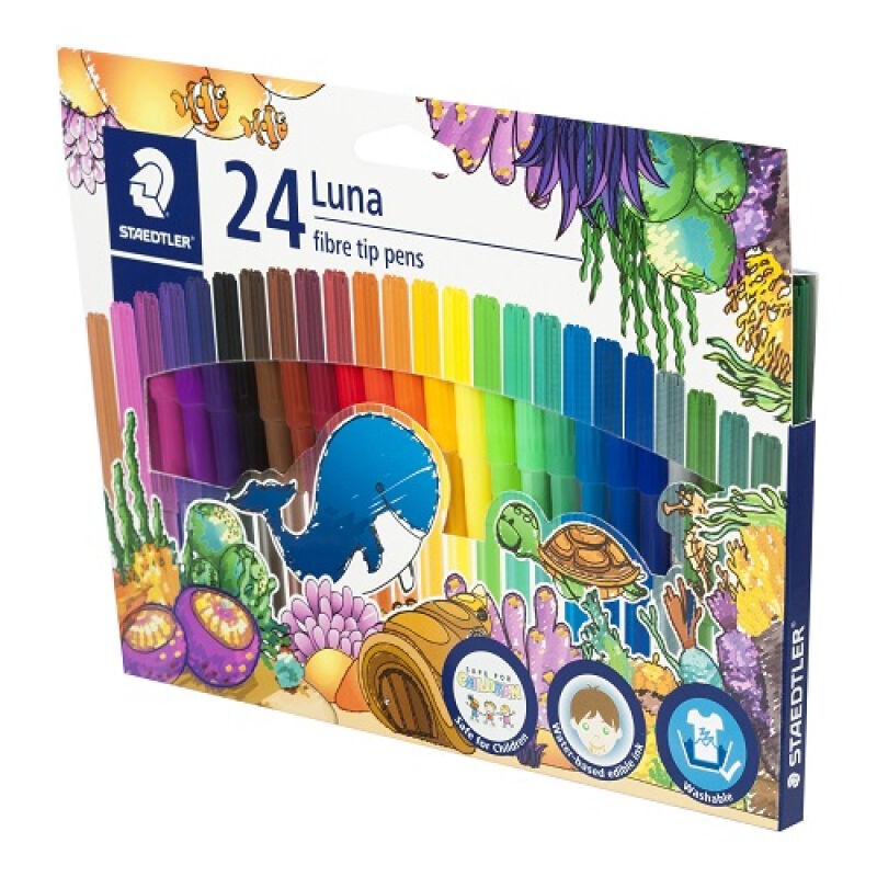 Jual STAEDTLER Luna Fibre Tips Pen 327- 24 warna / Spidol Pulpen Warna ...