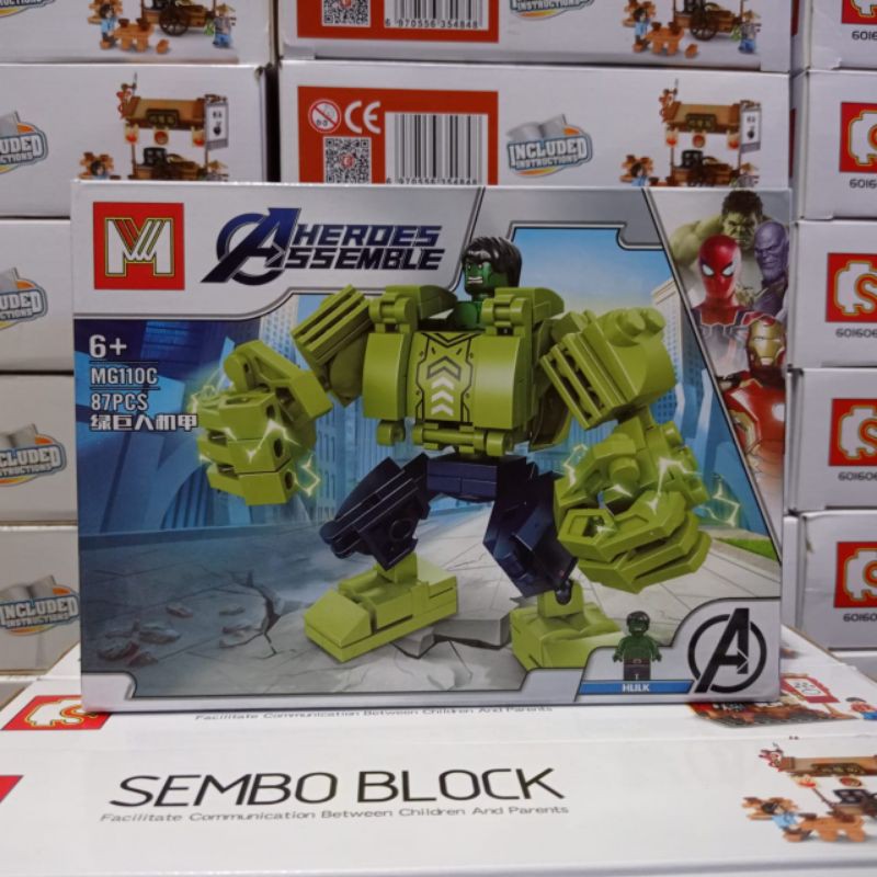 Jual Mainan Anak Lego Robot Hulk Besar MG110B Bricks Murah Marvel ...