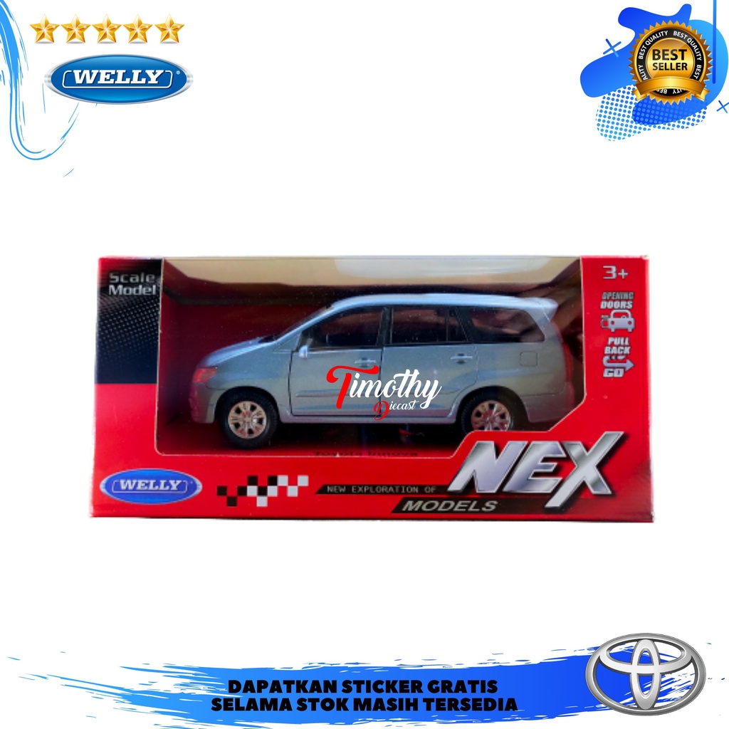 Jual Welly Nex Toyota Innova Varian Open Door Pullback Timothy Diecast ...