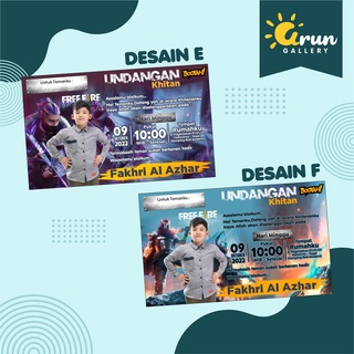 Jual UNDANGAN KHITAN ANAK TEMA GAME FREE FIRE FF / UNDANGAN ANAK ...