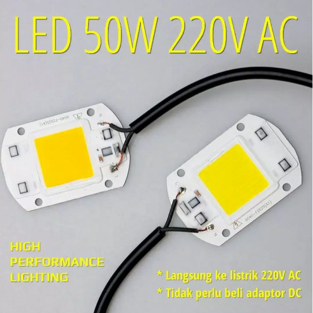 Jual Chip Lampu COB LED Floodlight Spotlight 220V 50W 120 Lm 5500~6000K Indonesia|Shopee Indonesia