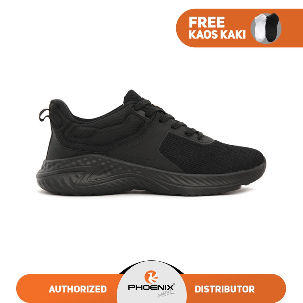 Jual Phoenix Akira Sepatu Sneakers Pria - All Black | Shopee Indonesia