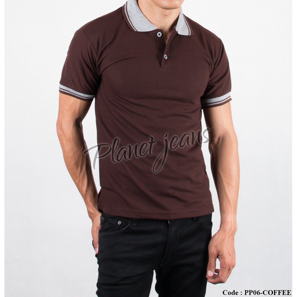 Jual Polo Shirt Polos Kombinasi Kerah Baju Kaos Berkerah Polosan pp06 ...