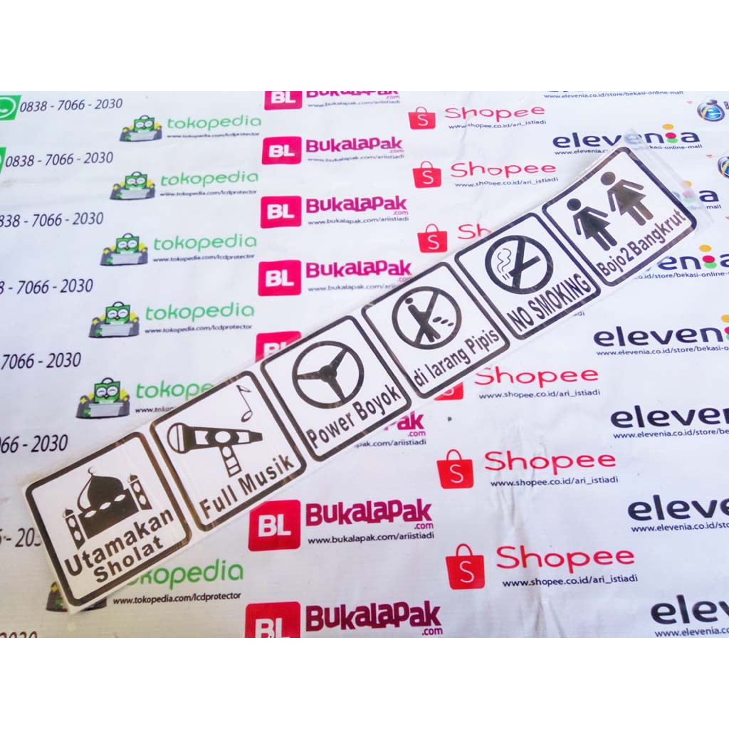 Jual stiker sticker mobil fasilitas bis bus truck truk trek utamakan ...