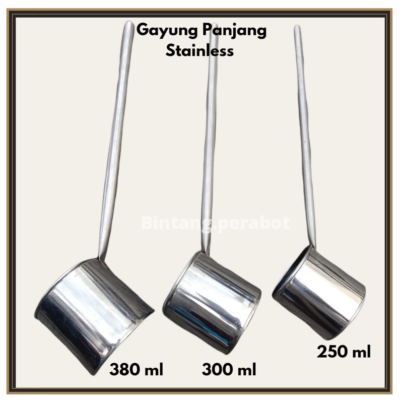 Jual Gayung Stainless Gagang Panjang 250-300-380 ml / Gayung Thai Tea ...