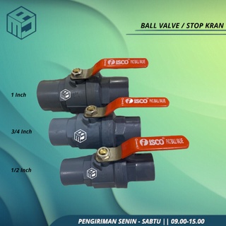 Jual BALL VALVE STOP KRAN PENGATUR ALIRAN AIR 1 INCH 1/2 INCH 3/4 INCH PVC TEBAL MURAH ...