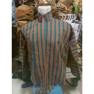 Jual [ Luriklarik ] Surjan Lurik Dewasa Baju Adat Jawa Solo Jogja Tenun Klaten Sorjan Lorek ...