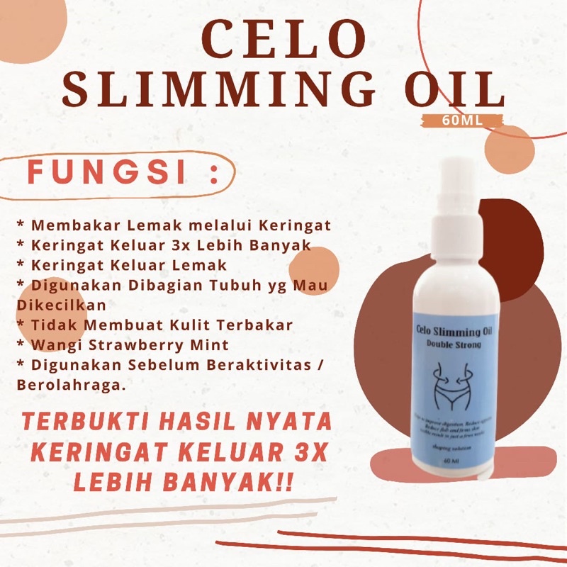 Jual CELO SLIMMING OIL DOUBLE STRONG ( READY STOK) | Shopee Indonesia