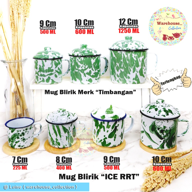 Jual MUG BLIRIK/LURIK /Mug Jadul Besar/ MUG LORENG 8, 9WM,10WM,12 WM ...