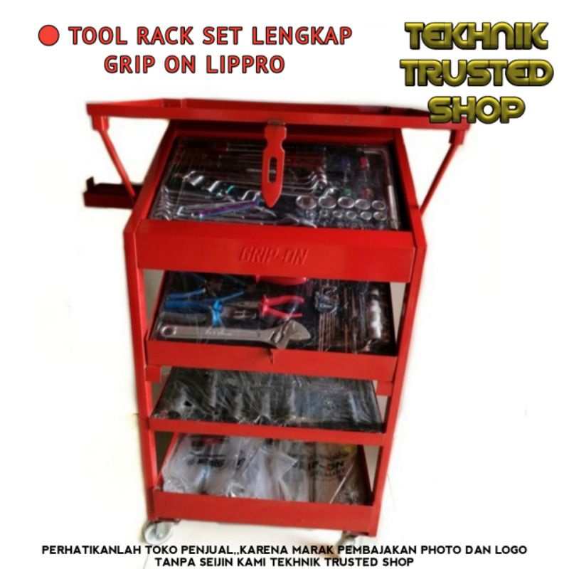 Jual Mechanic truster complete tool rack set bengkel lengkap GRIP ON ...