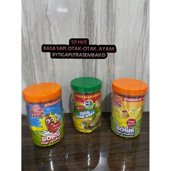 Jual Sosis So nice/ Sonice Rasa Sapi / Ayam 21gr / Otak otak ikan (24+1 ...