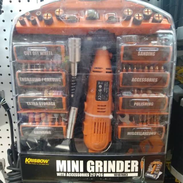 Jual MINI GRINDER SET 217 PCS KRISBOW | Shopee Indonesia