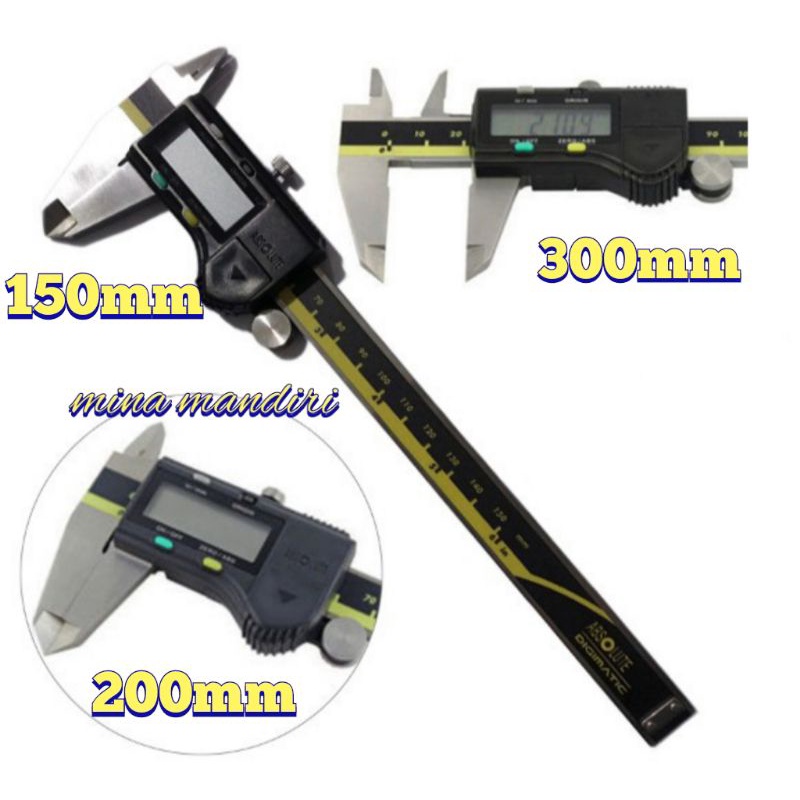 Jual Vernier Caliper Digital Mitutoyo.Sigmat Digital 150mm 200mm 300mm Mitutoyo baru | Shopee ...
