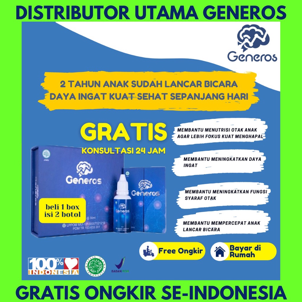 Jual GENEROS VITAMIN HERBAL ALAMI|| ATASI SPEECH DELAY PADA ANAK ...