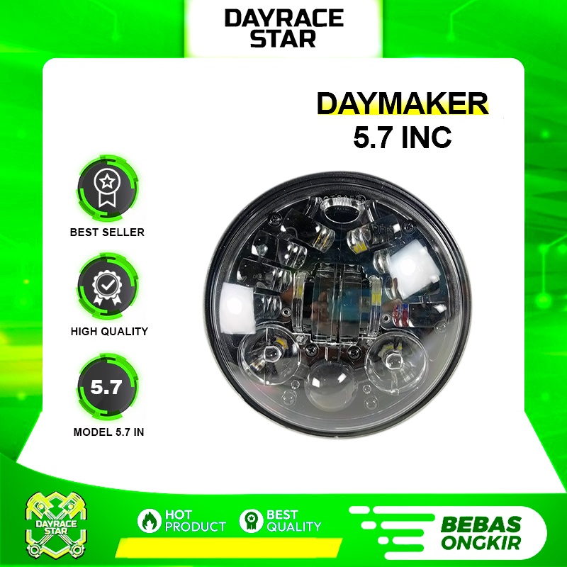 Jual Lampu Depan Daymaker 16 Led 5 75 Inch Set Sein Senja Putih Dan ...