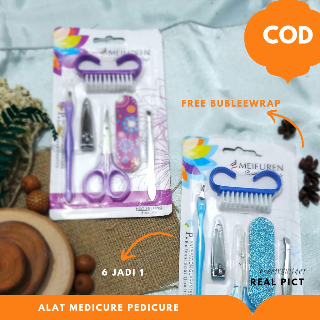 Jual Alat Medicure Pedicure Set Lengkap Kuku Manicure Pedicure set 6in1 ...
