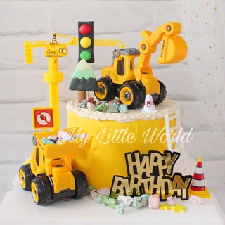 Jual Topper Mainan Truk Konstruksi Alat Berat Dekorasi Cake Miniatur ...