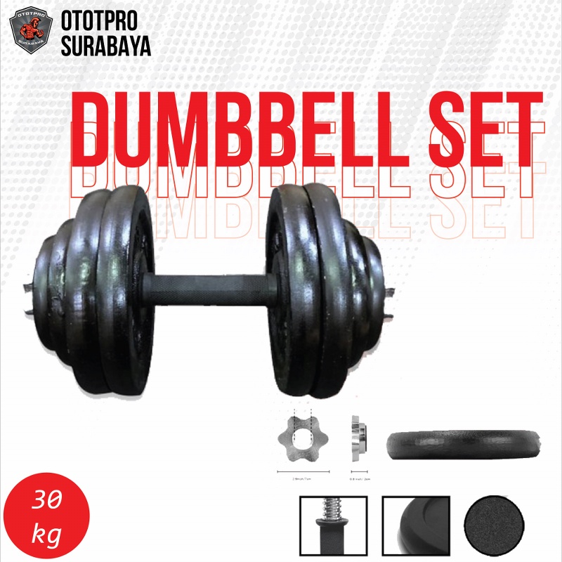 Jual Paket Dumbbell Set 30kg /Dumbel/Dumbell/Dumbbel/Dambel/Barbel ...