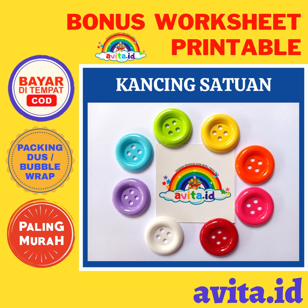 Jual avita.id Kancing Montessori Jumbo 3,5CM Harga Satuan Indonesia ...