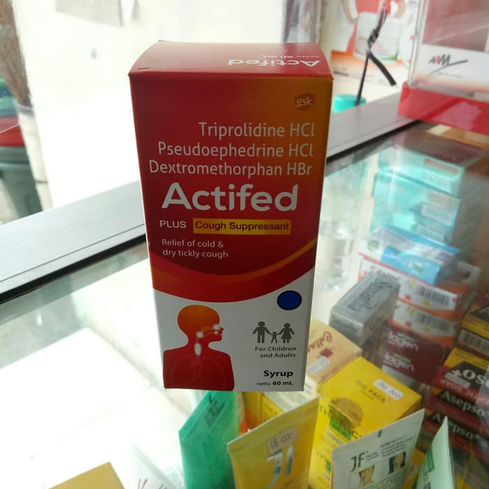 Jual actifed merah plus cough suppressant 60ml | Shopee Indonesia