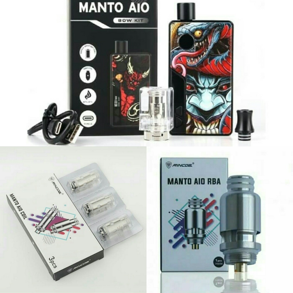 Jual Manto AIO 80w - RBA - Coil 0.3ohm & 0.15ohm - 0.3 & 0.15 ohm With ...