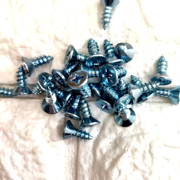 Jual baut lancip 3mm panjang 10mm sekrup skrup kepala rata harga ...