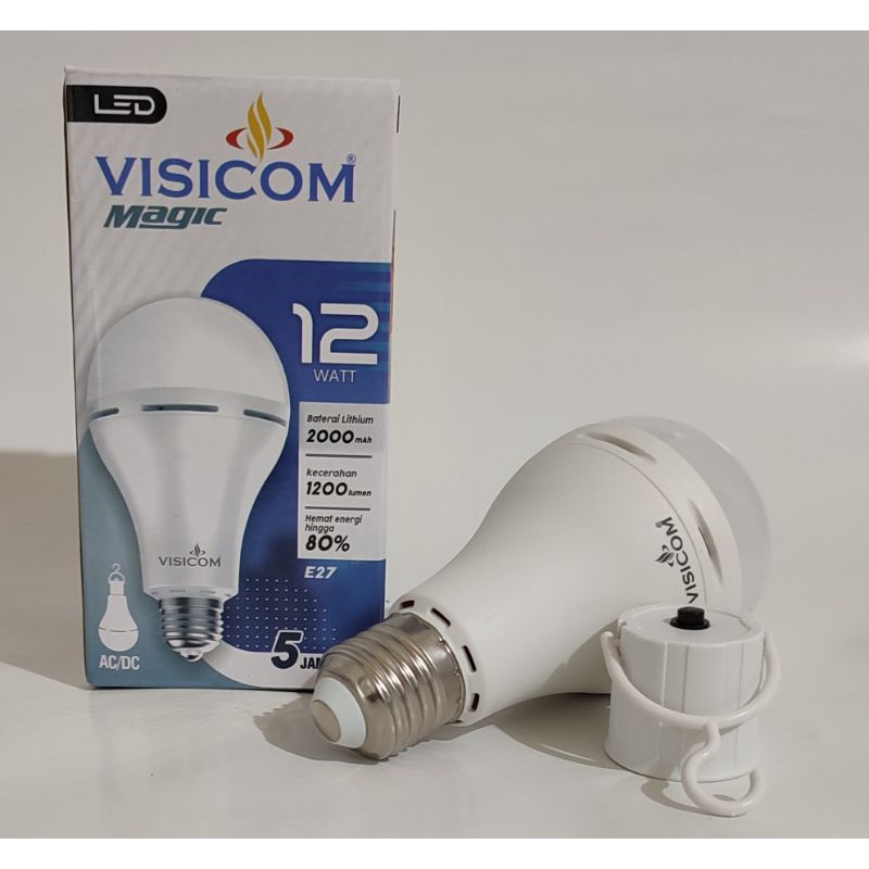 Jual Visicom Lampu Led Emergency Visicom AC/DC 12 Watt Portable Magic Original Garansi 1 tahun ...