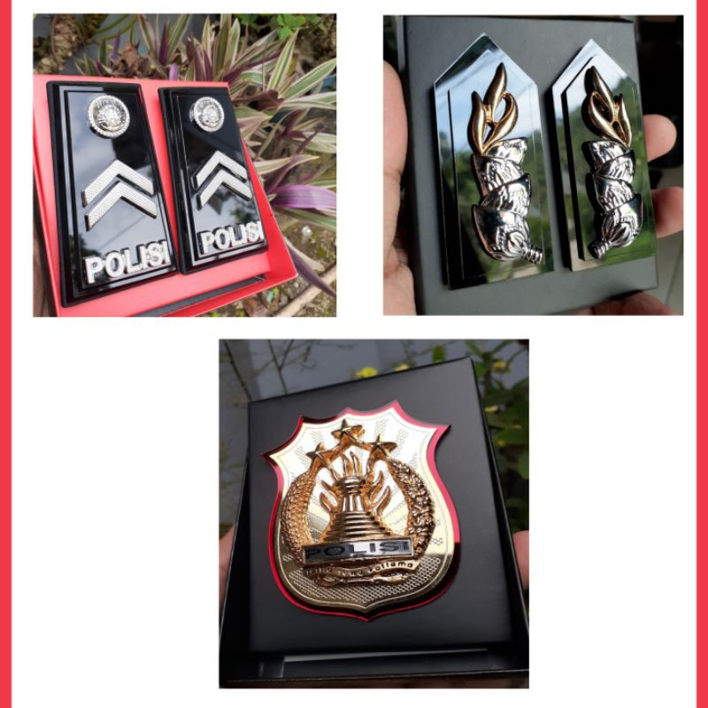 Jual pangkat polisi set briptu monogram kewenangan full mika Indonesia ...