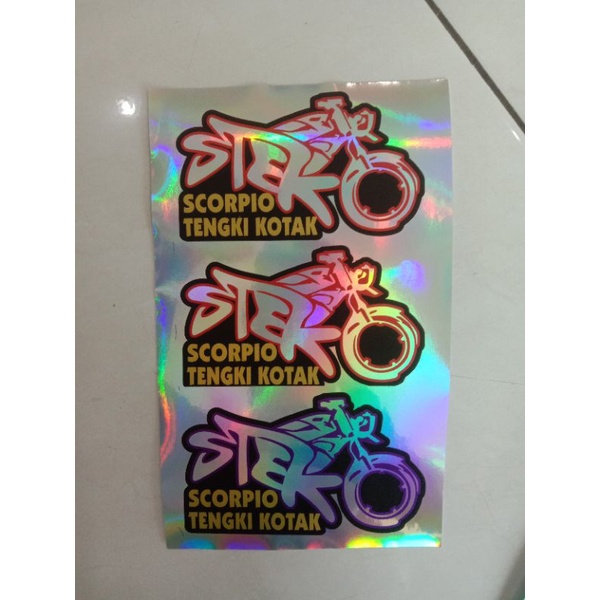 Jual stiker emblem Scorpio Steko | Shopee Indonesia