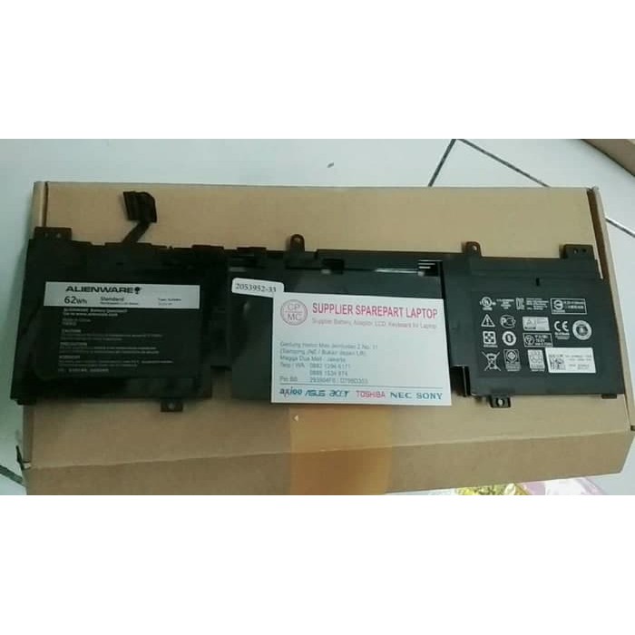 Jual Battery Alienware 13 R2 Original 8-cell Laptop Battery 62Wh - N1W ...