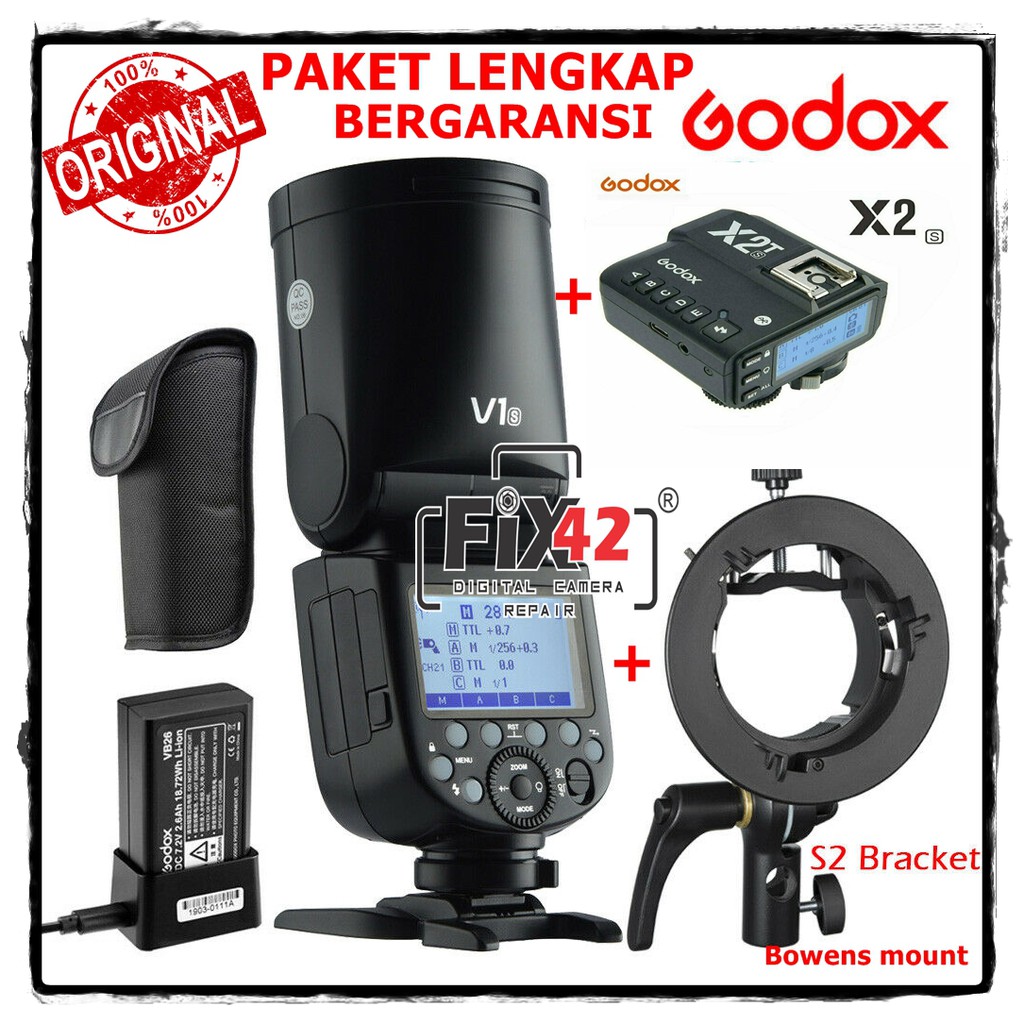 Jual Paket Flash Godox V1 V1S HSS Sony Trigger X2T Godox S2 Bowens ...