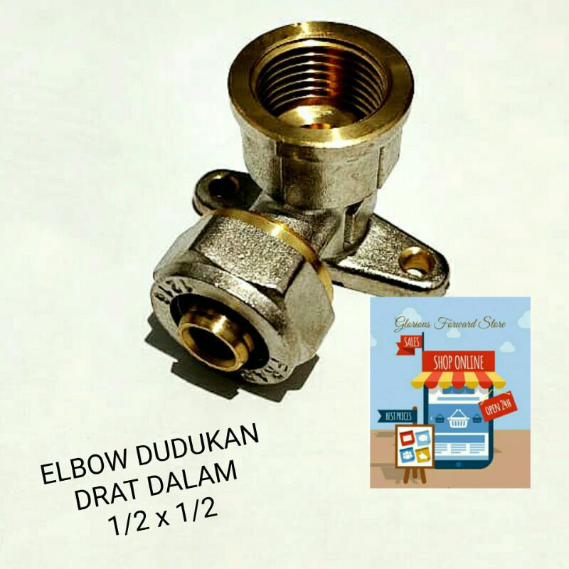 Jual ELBOW DRAT DALAM DUDUKAN 1/2 x 1/2 INCH KENI FITTING PIPA AIR PANAS | Shopee Indonesia