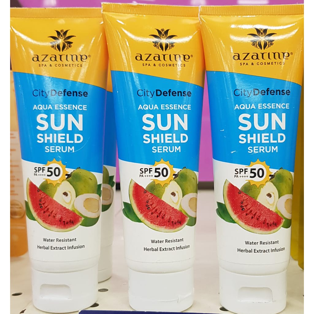 Jual Azarine City Defense Aqua Essence Sun Shield Serum SPF 50 (100ml ...