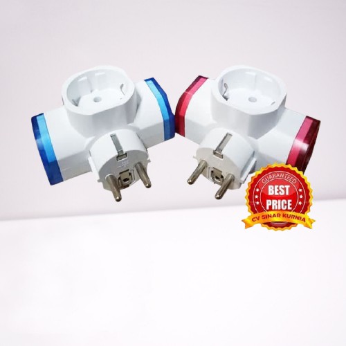 Jual COLOKAN LISTRIK / KEPALA COLOKAN STEKER T-ARDER LUMMENT 3 CABANG ...