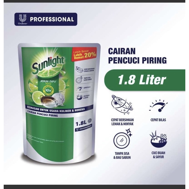 Jual Sunlight professional kemasan 1.8L (Packing Kardus) | Shopee Indonesia