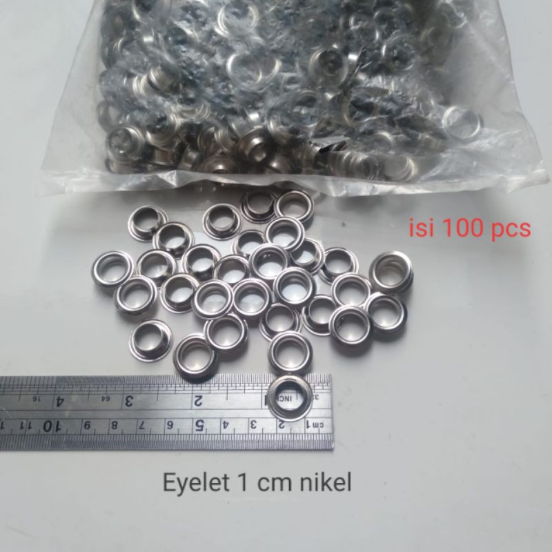 Jual EYELET MATA AYAM 8MM DAN 1CM NIKEL 50 DAN100 PCS | Shopee Indonesia