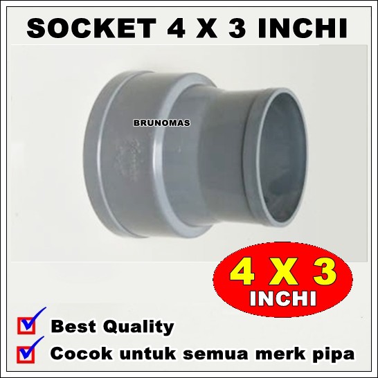 Jual V-Sock 4 x 3 inchi - Socket Opersok Overloop sok sambungan pipa ...