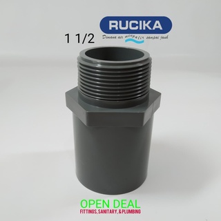 Jual SDL 1 1/2" inch AW RUCIKA/Sok Drat Luar Pvc 1 1/2 in/Faucet Socket ...