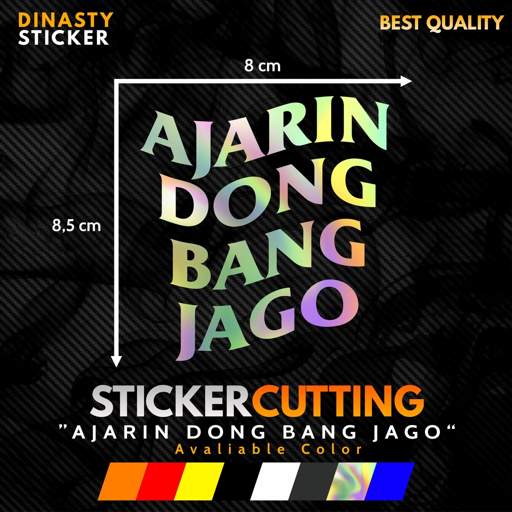 Jual STICKER STIKER CUTTING VIRAL AJARIN DONG BANG JAGO STICKER ...