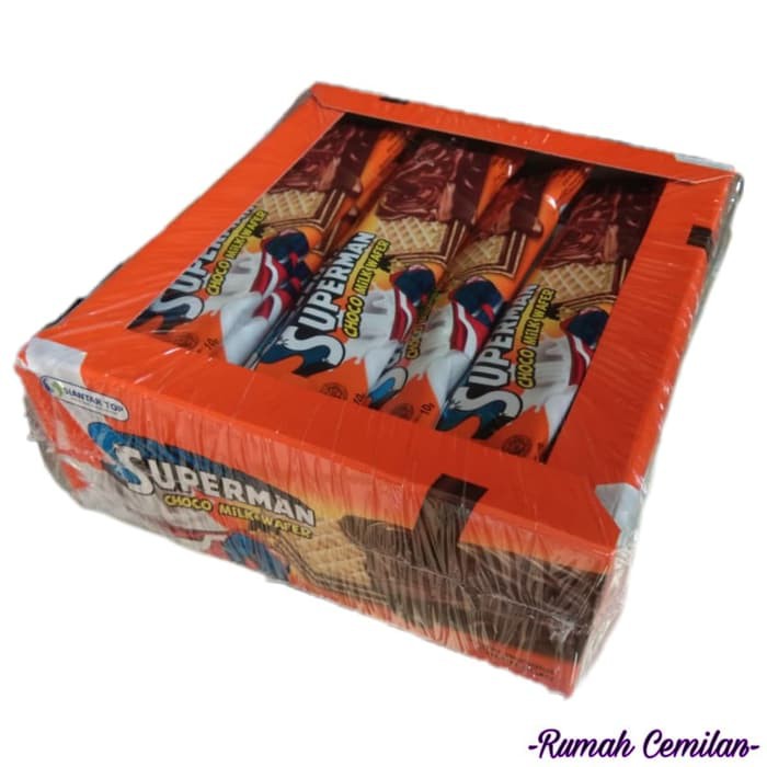 Jual SUPERMAN WAFER COKLAT JADUL BOX/ wafer superman jadul | Shopee ...