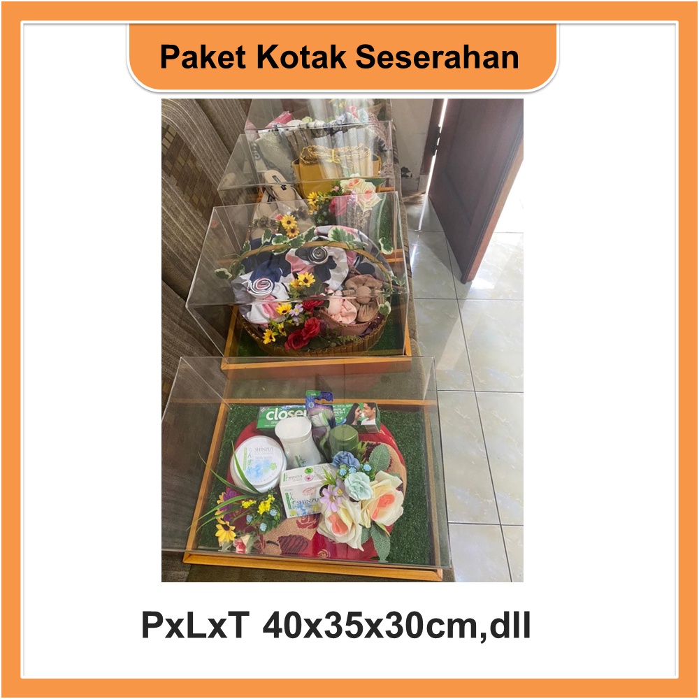 Jual Paket Box Mahar Acrylic 4 Ukuran PxLxT 40x35x30cm | Shopee Indonesia