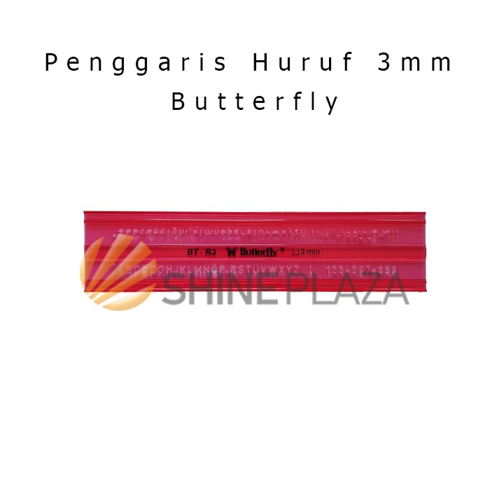 Jual Mal Huruf 3mm - Penggaris Sablon - Penggaris Huruf Butterfly BT-R3 ...