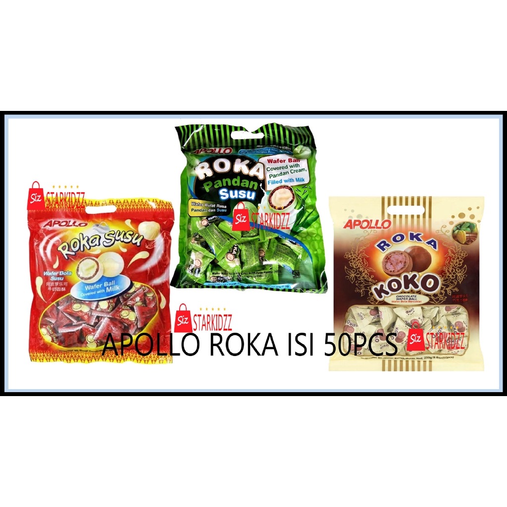 Jual Apollo Roka Wafer Ball Chocolate - Isi 50 pcs (Roka Original, Roka ...