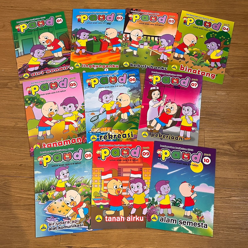 Jual Buku Anak Paud Paket 1-10 Materi Pra TK untuk usia 2-4 tahun ...